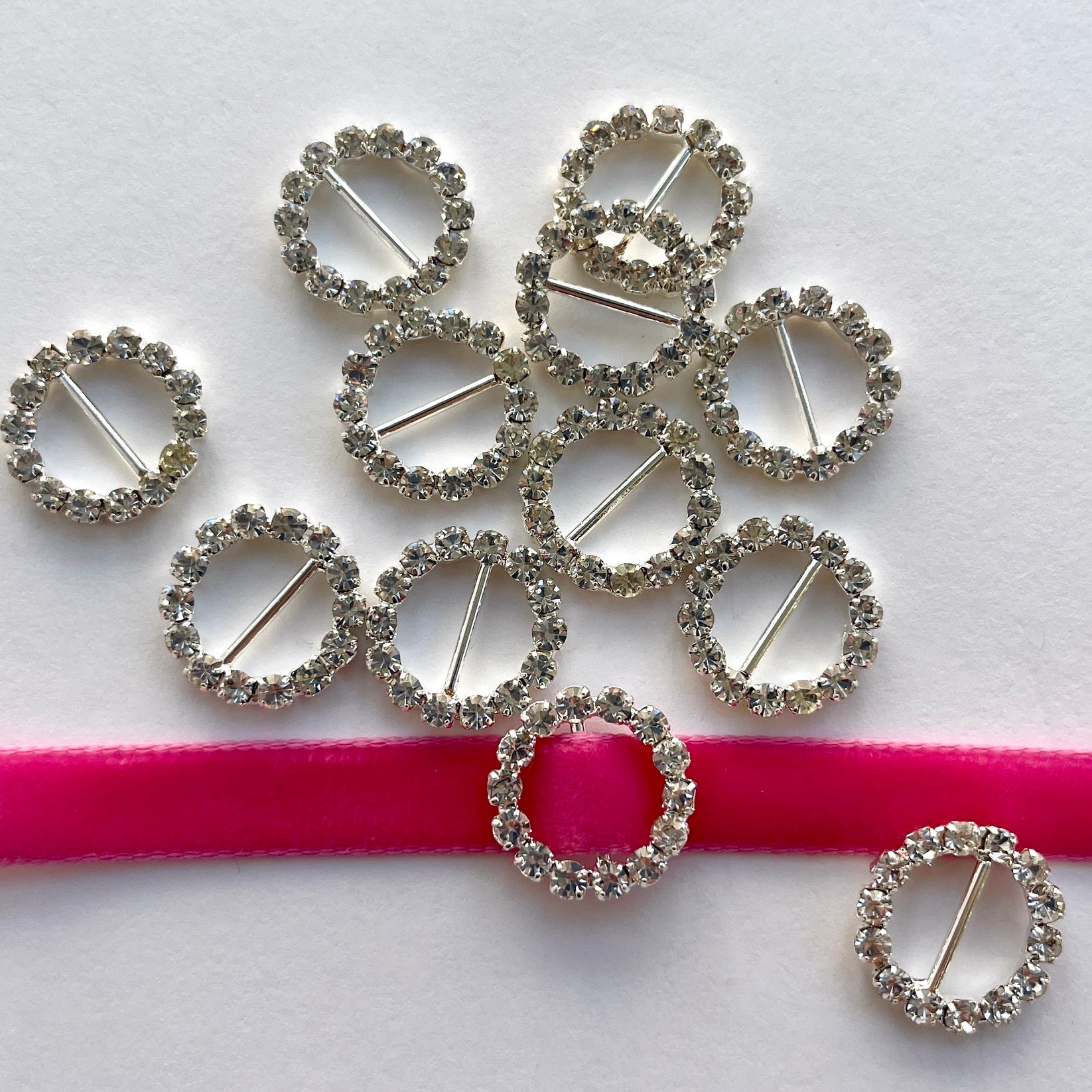 Mini Round Diamanté Slider Buckle – Kleins Haberdashery